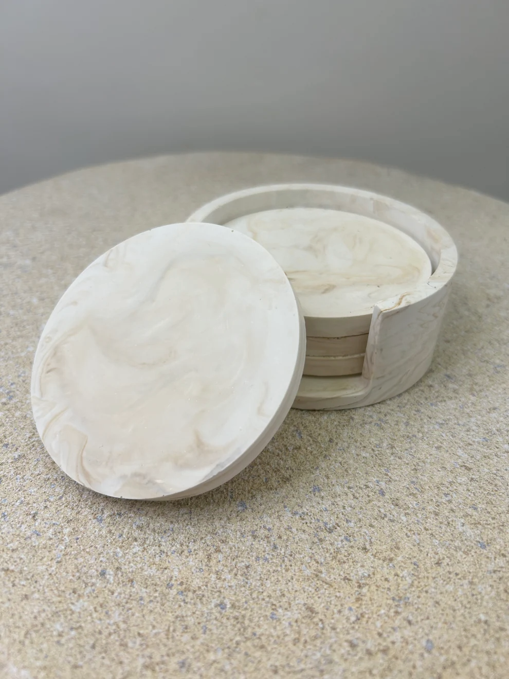 Handmade Marble Coaster Stack | Luxury Stacked Coasters with Holder ...